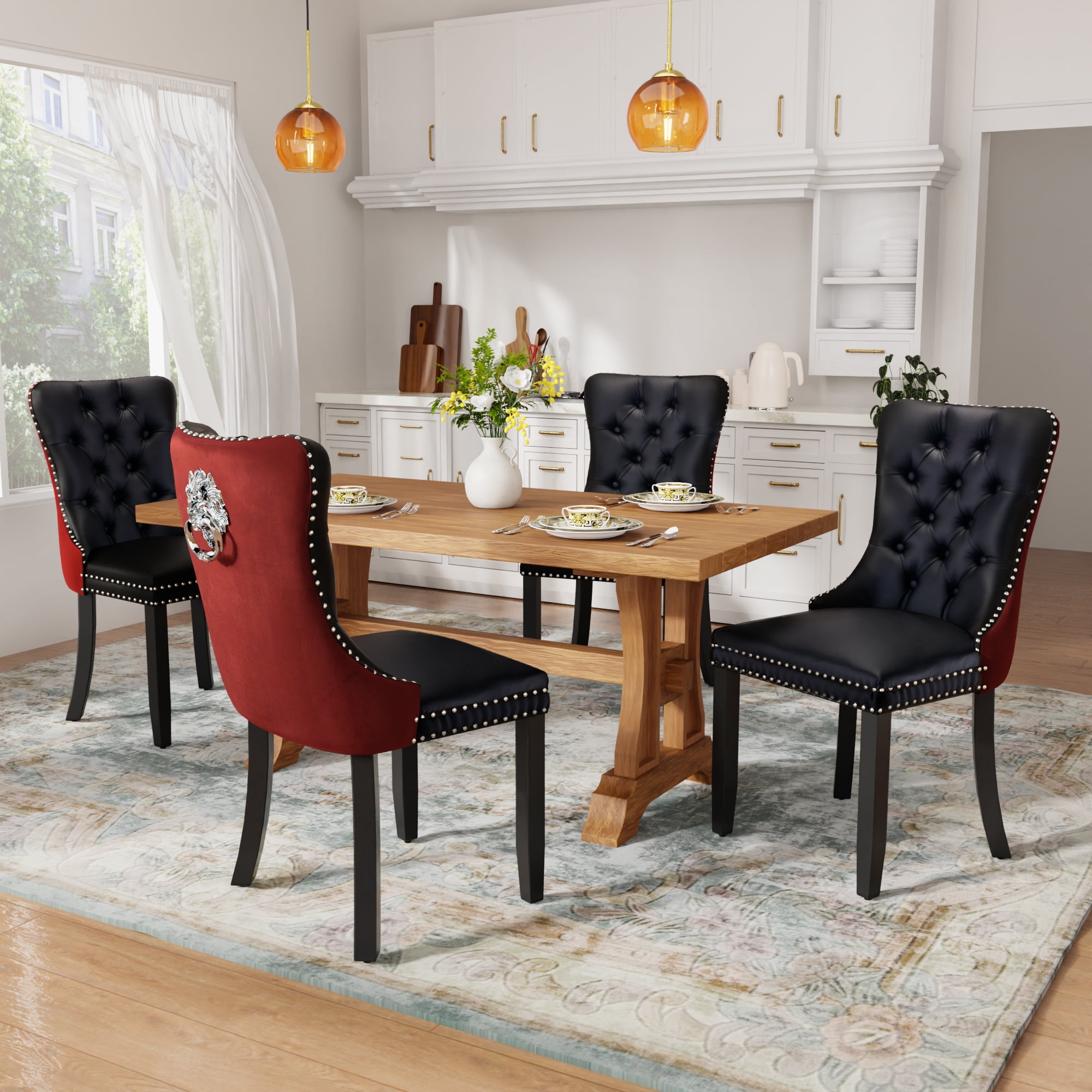 DONICK Velvet Upholstered Dining Chairs , Kitchen & Dining Room Chairs ...