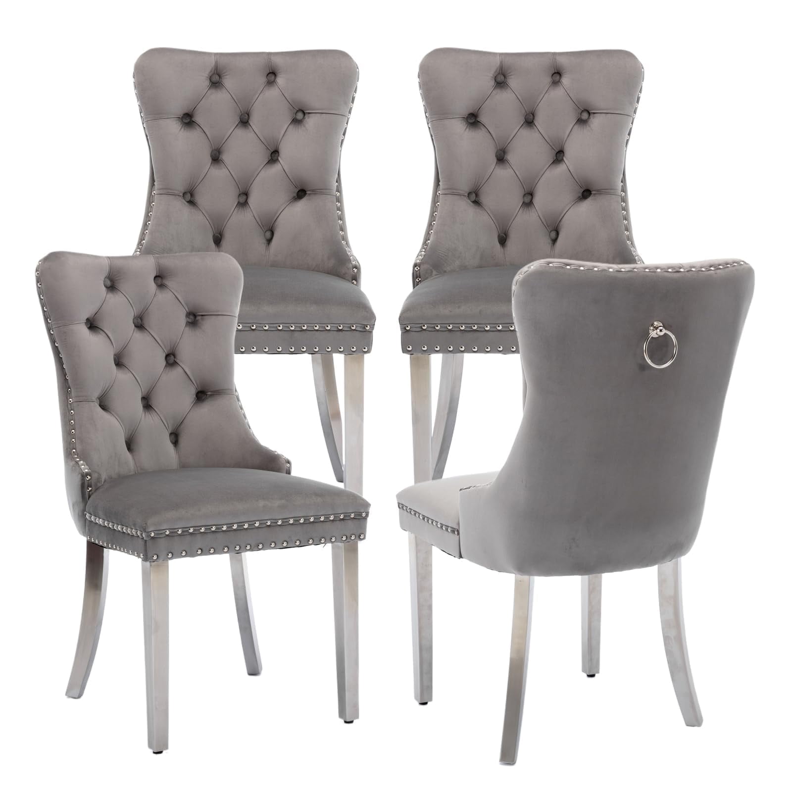 DONICK Velvet Upholstered Dining Chairs , Kitchen & Dining Room Chairs ...