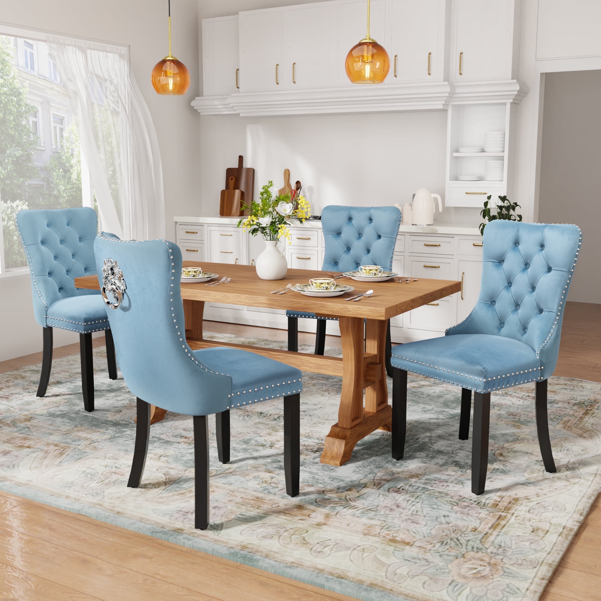 DONICK Velvet Upholstered Dining Chairs , Kitchen & Dining Room Chairs ...