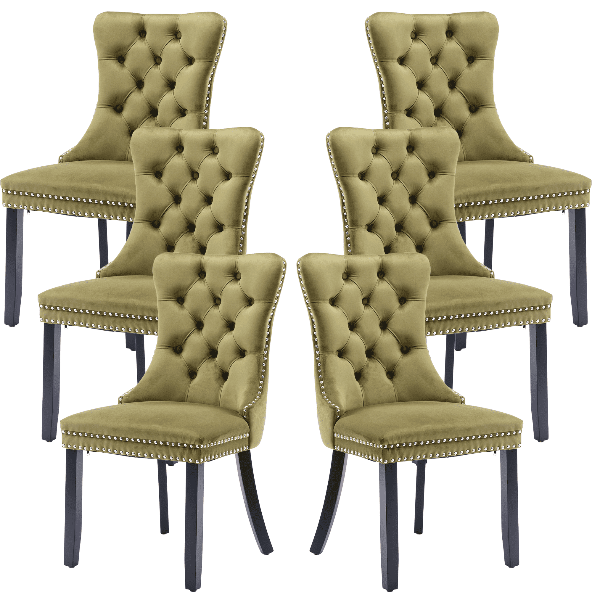 DONICK Velvet Upholstered Dining Chairs , Kitchen & Dining Room Chairs ...