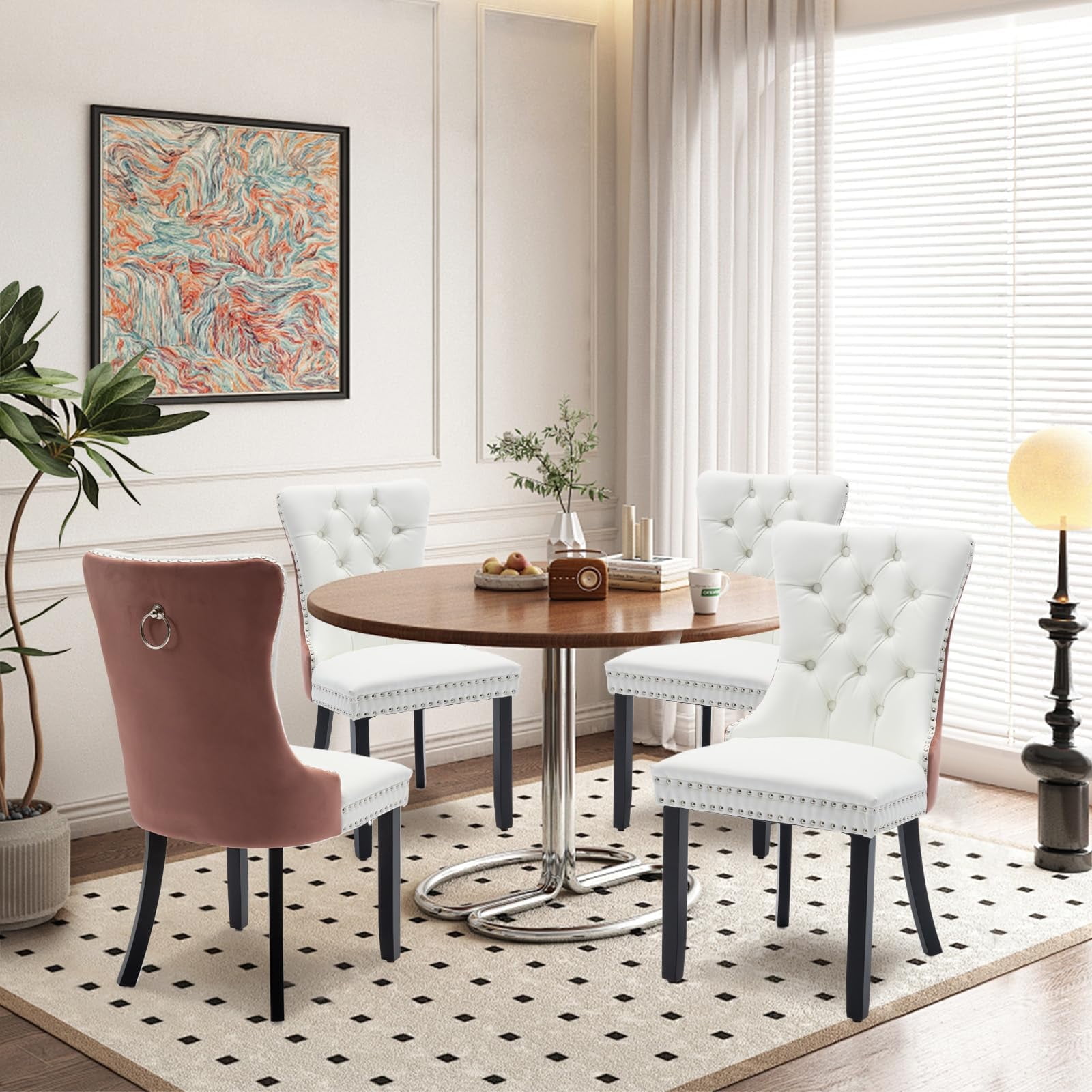 DONICK Velvet Upholstered Dining Chairs , Kitchen & Dining Room Chairs ...