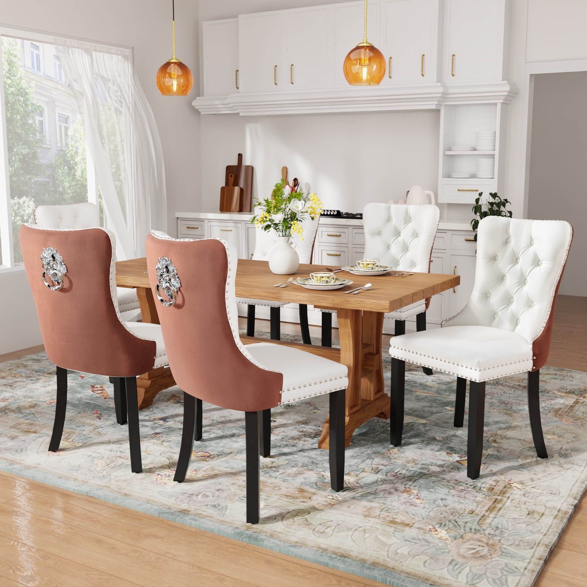 DONICK Velvet Upholstered Dining Chairs , Kitchen & Dining Room Chairs ...