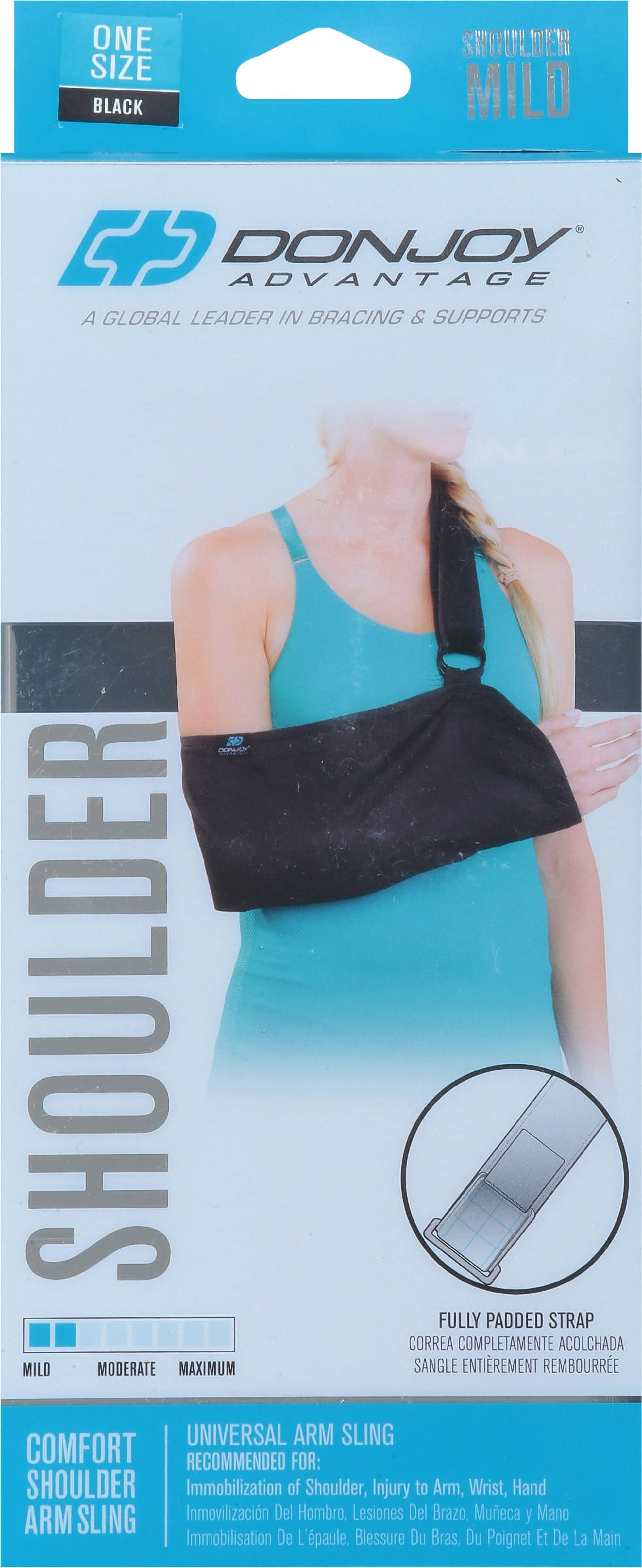 DONJOY ADVANTAGE BLACK COMFORT SHOULDER ARM SLING ONE SIZE 1 EA ...