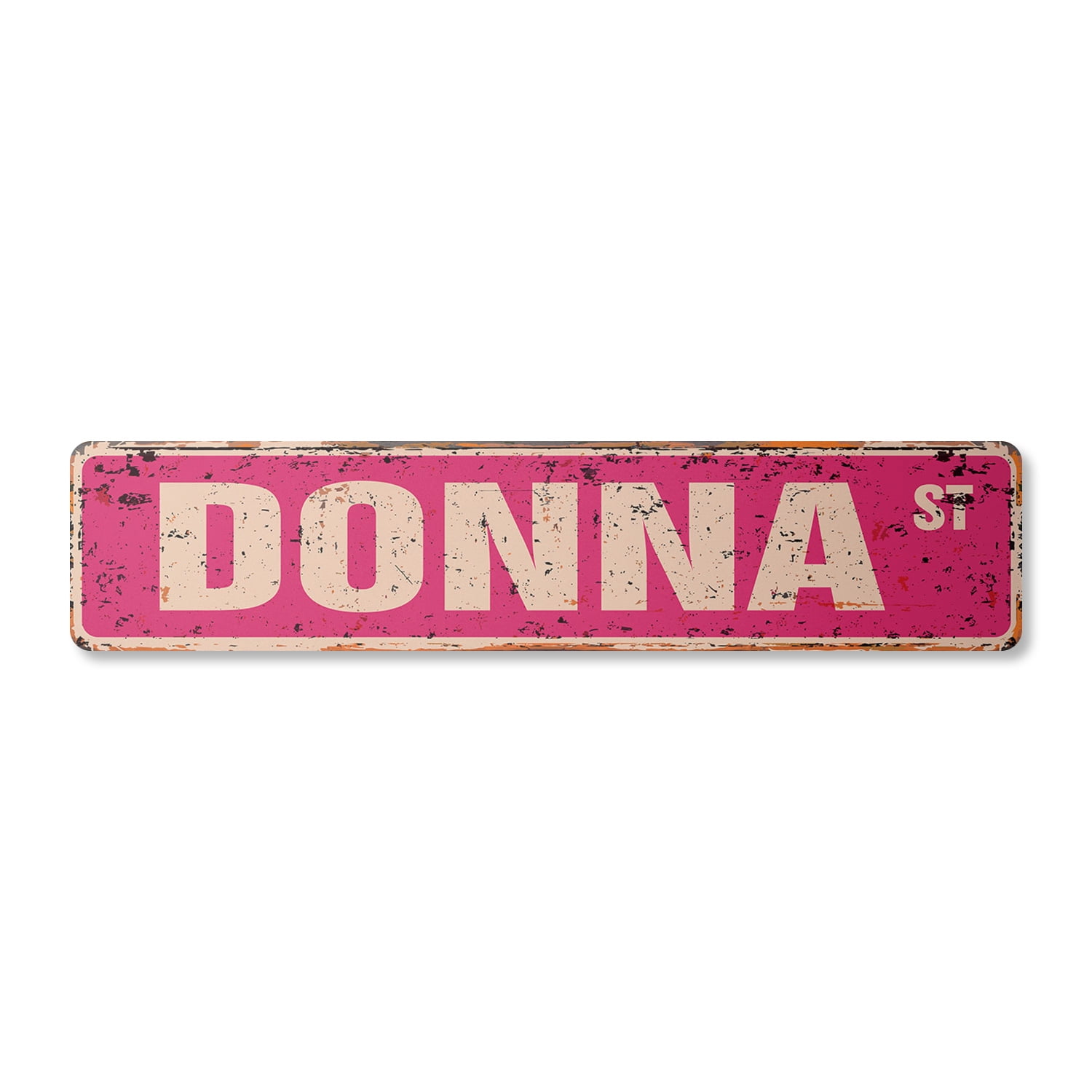 DONNA Vintage Aluminum Street Sign Childrens Name Room Metal Sign ...