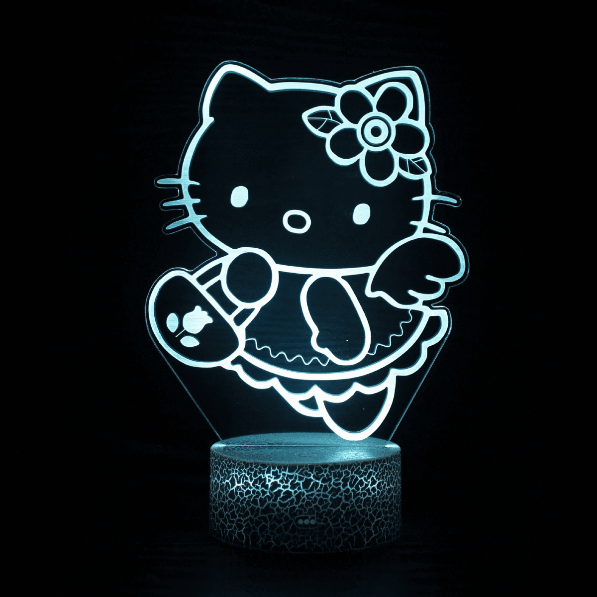 DONNGZAE 3D Night Light for Kids, Hello Kitty 3D Illusion Lamp with ...