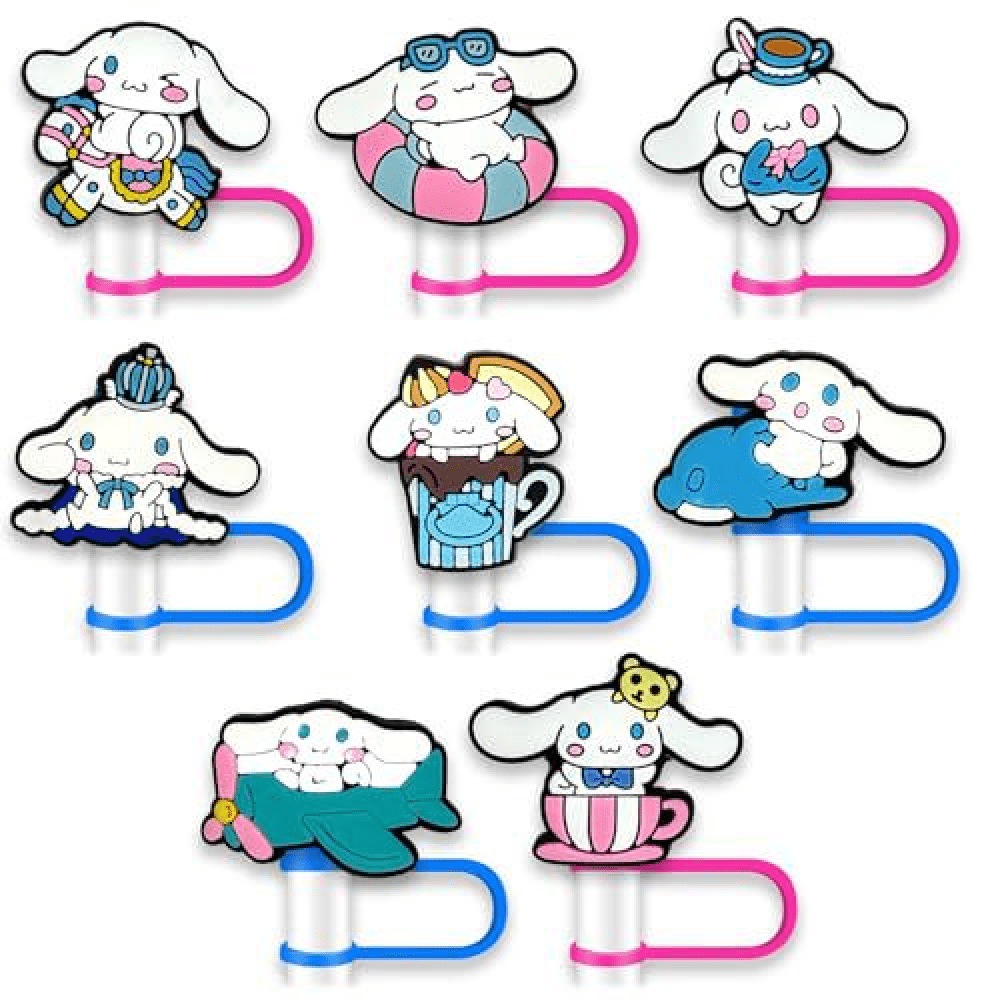 DONNGZAE 8Pcs Straw Covers Cap for Stanley Cup, Cute Sanrio Cinnamoroll ...