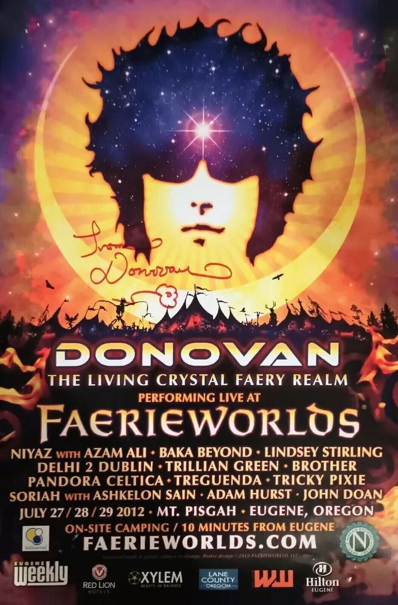 DONOVAN Poster 2012 Reproduction Reprint CONCERT POSTER 24 x 36 Inch ...
