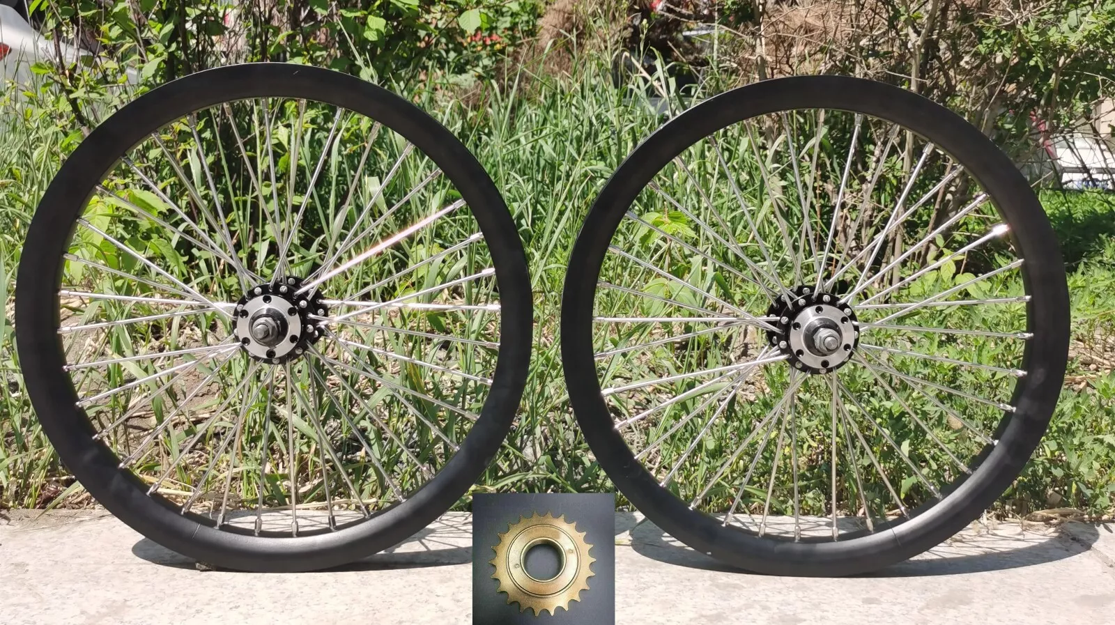 DONSP1986 20'' Bike Wheel Rims Double Layer Alum Alloy 10G 36 Spokes ...