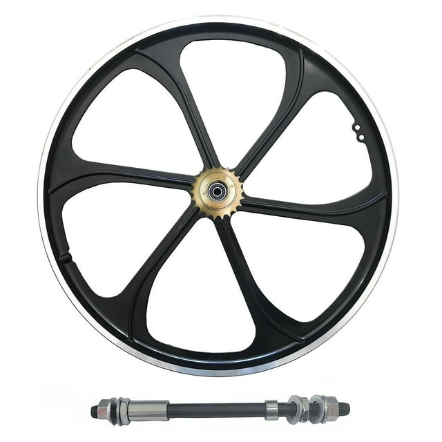 DONSP1986 24" Black Alum Rear Mag Wheel/Bike Wheel Rim 135MM & Flywheel ...