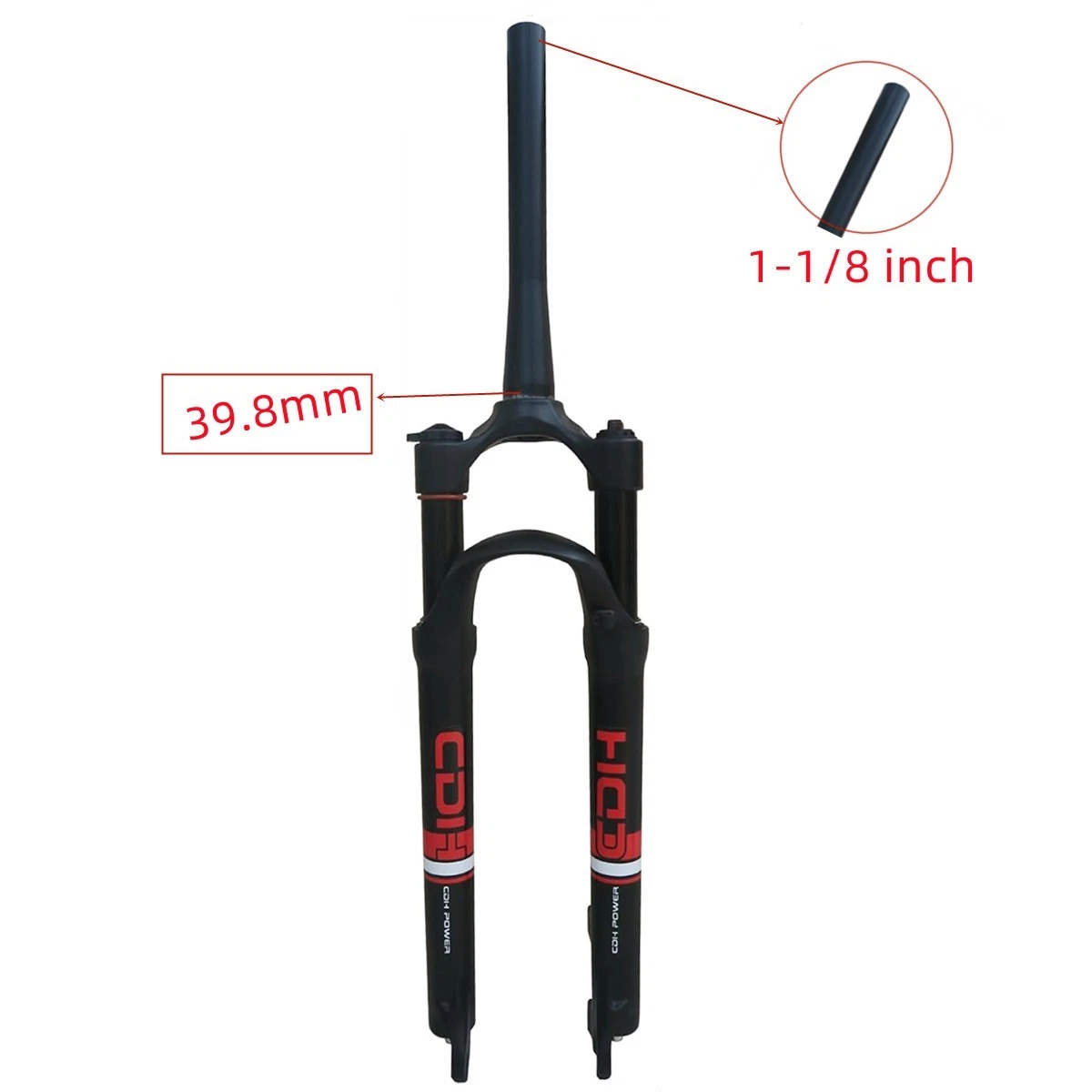 DONSP1986 26" Bicycle Suspension Fork 28.6mm Tapered Tube Single ...