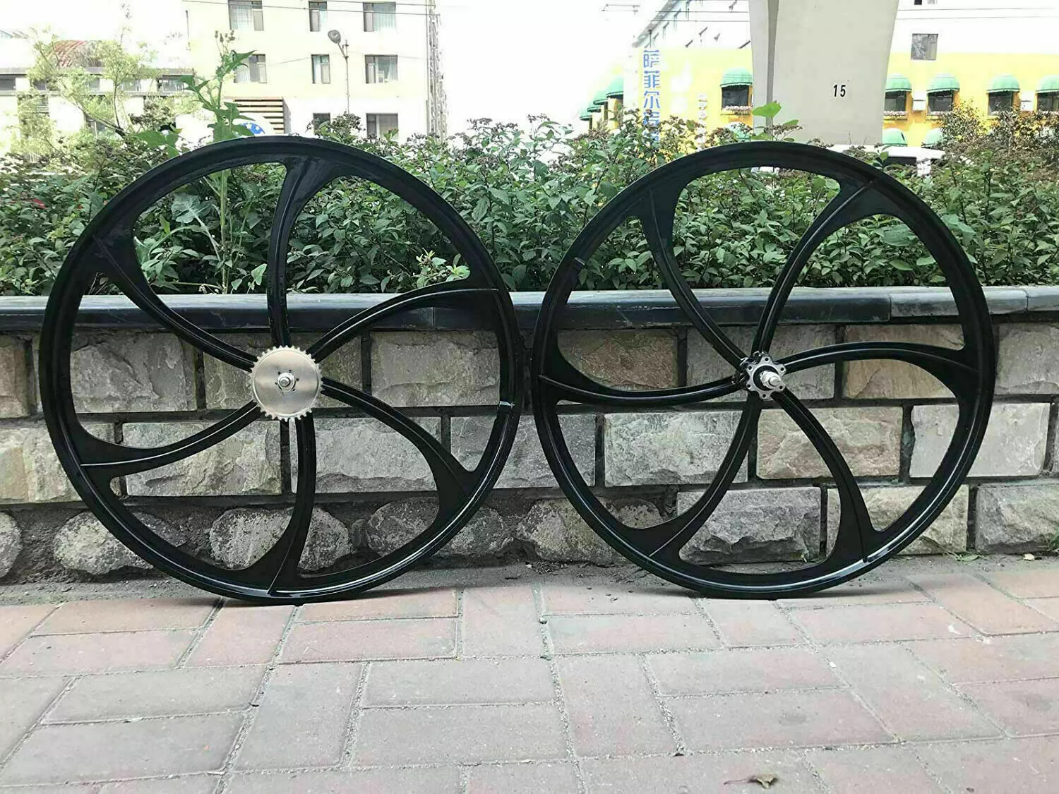 DONSP1986 26" Bike Mag Wheels Set Rims 100x120MM & 36T Sprocket ...