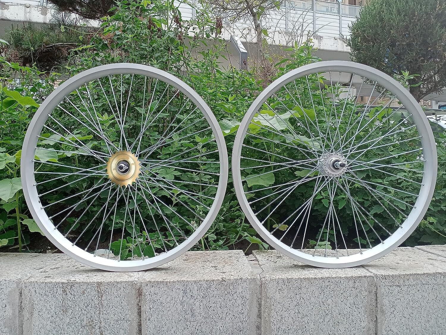 DONSP1986 26"x2.35-3.5 Tire Spoke Wheelset 48x12G & Flywheel, Double ...