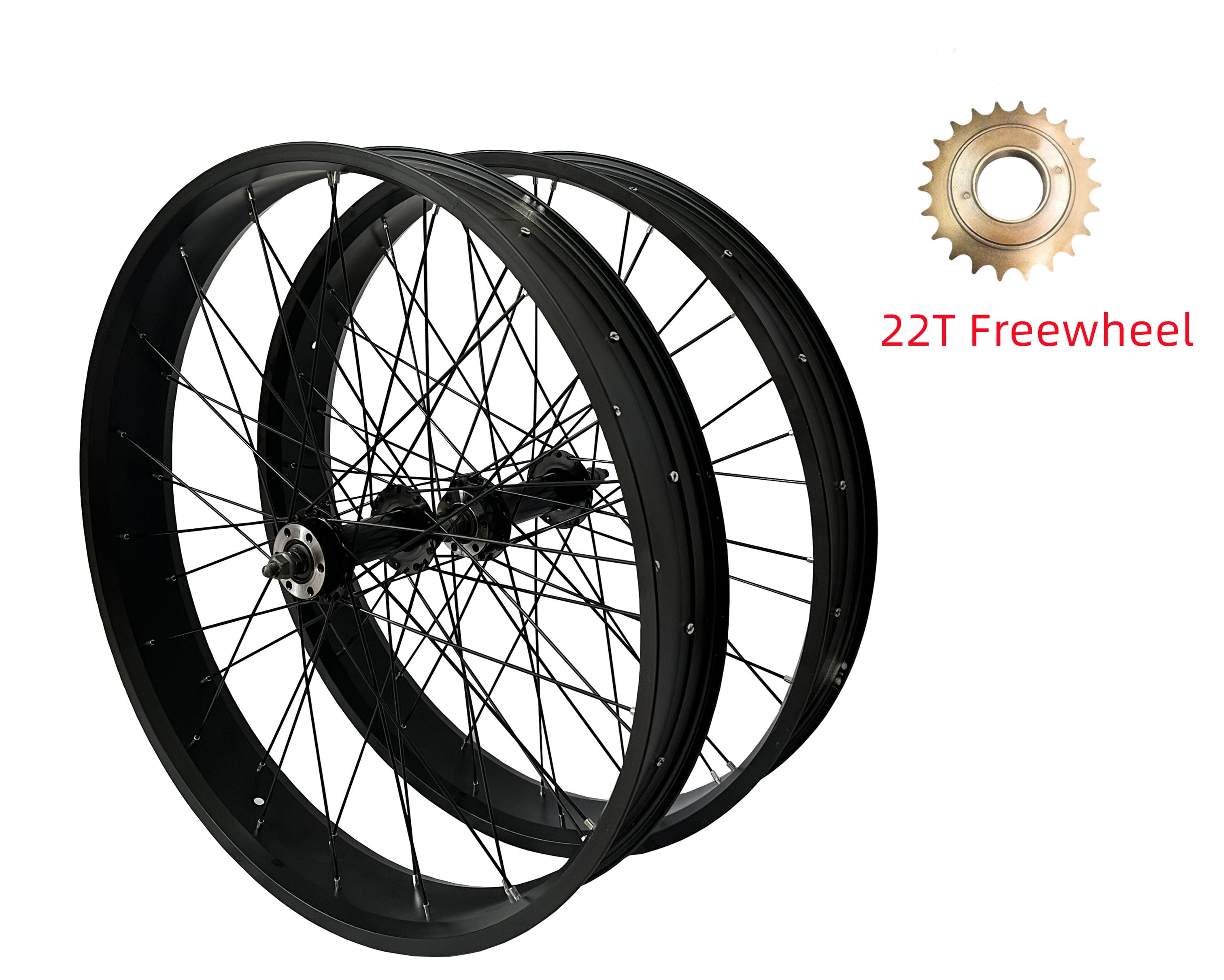 DONSP1986 26" x4" Fat Tire Rimset Heavy Duty 12G Spokes BIKE Wheelset ...