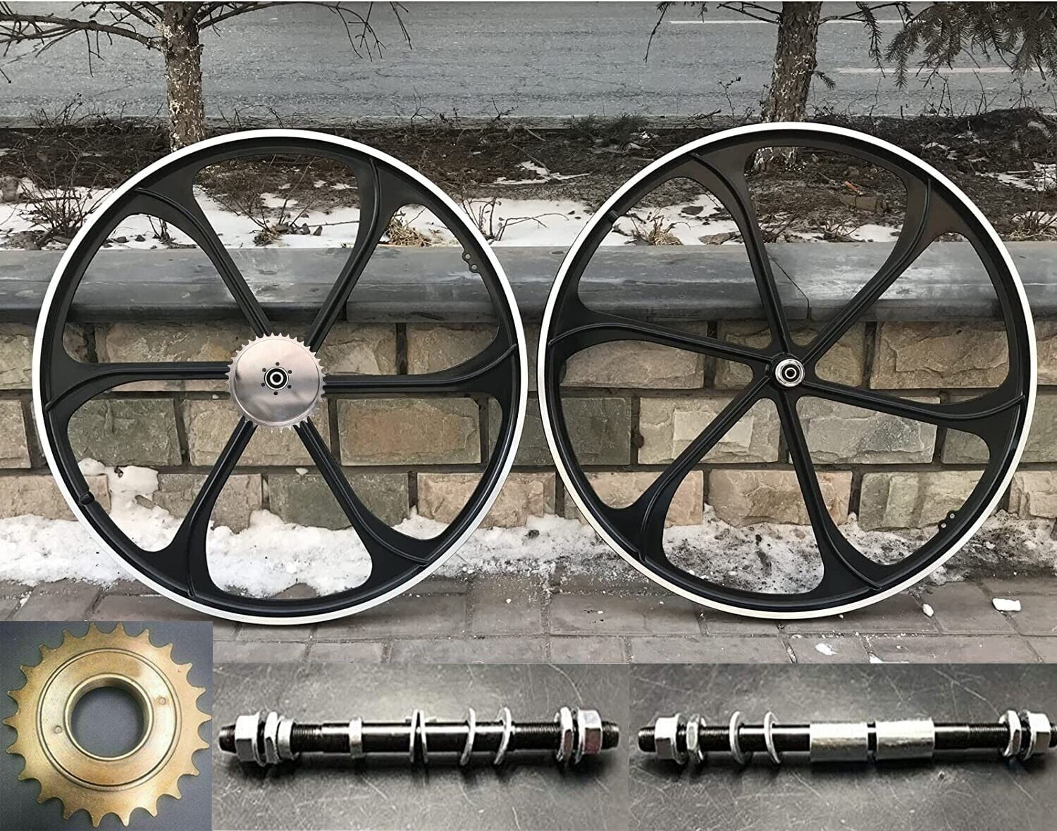 DONSP1986 29"/700C Aluminum Mag Wheels Rims 100x135MM & 36T Sprocket ...