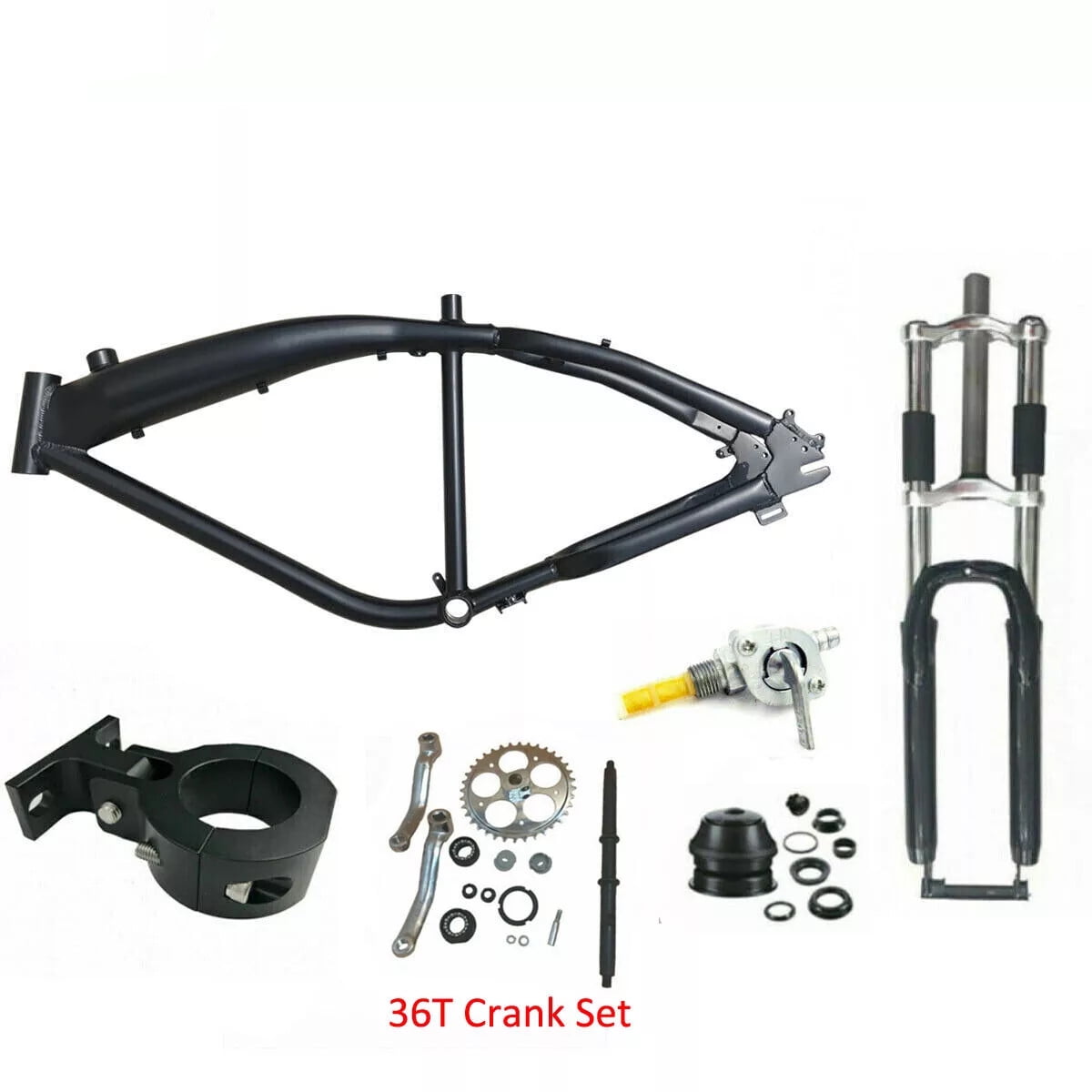 DONSP1986 Black Felt Faker Gas Bike Frame 3.4L & 36T Wide Crank & 26 ...