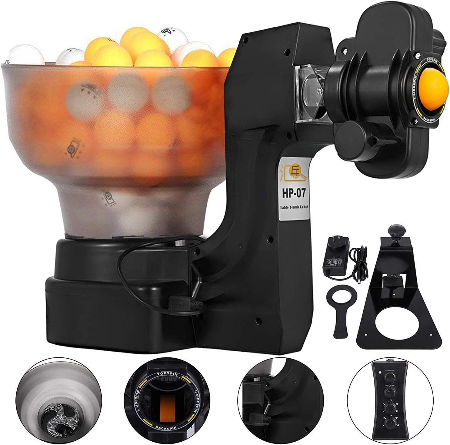 DONSU Ping Pong Ball Machine,36W HP-07 Ping Pong/Table Tennis Robots ...