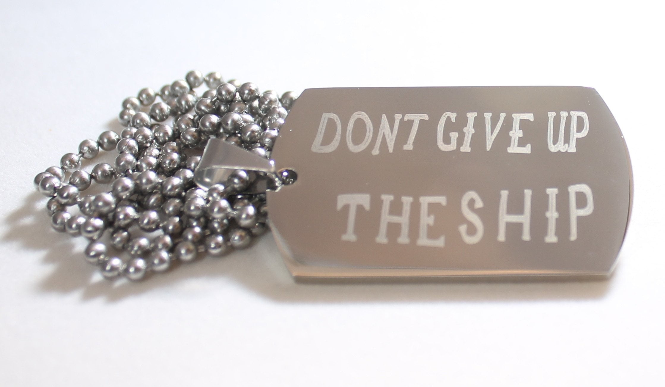DONT GIVE UP THE SHIP NAVY MILITARY MOTIVATIONAL THICK STAINLESS STEEL ...