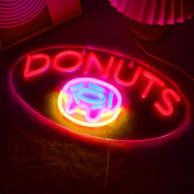 DONUTS Neon Signs for Wall Decor Neon Lights for Business Led Signs ...