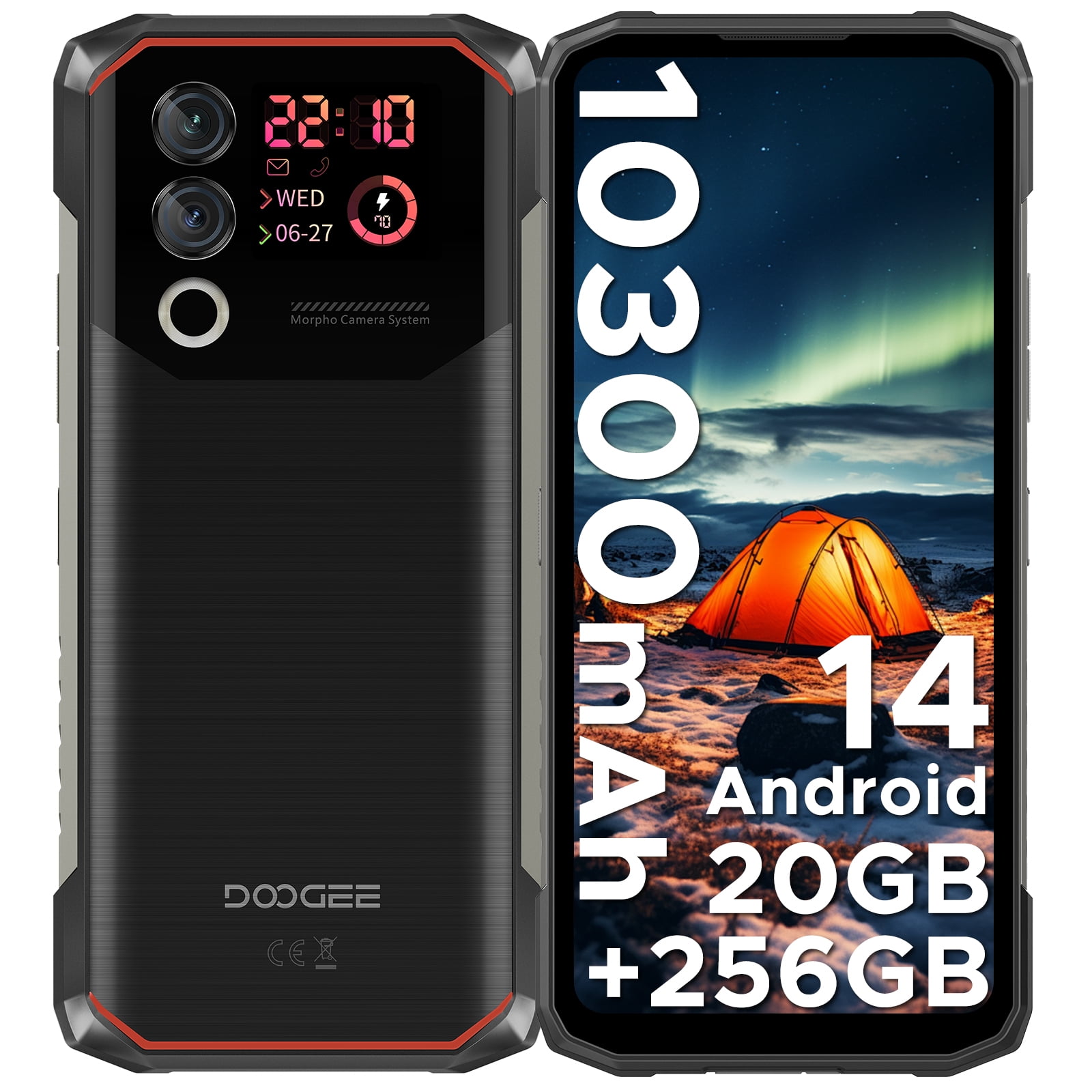 DOOGEE Blade 10 Max Rugged Smartphone, 6.56" HD+ 1.54" Dual Screen ...