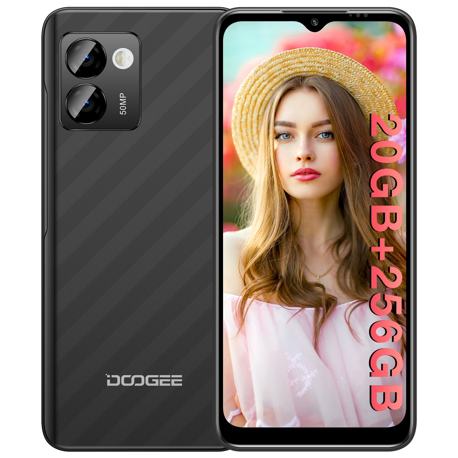 DOOGEE N50 PRO Cell Phone, Android 13 Smartphone, 20GB+256GB(1TB TF), 6.52" HD+, 50MP AI Camera ...
