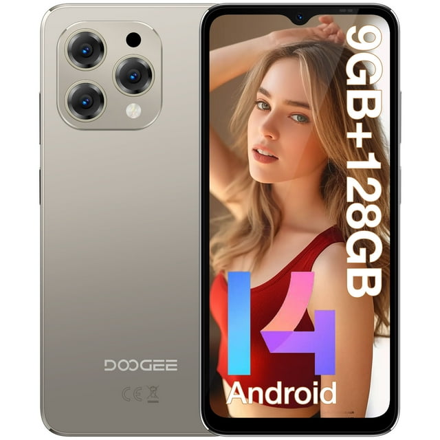 DOOGEE N55 (2025) Android 14 Cell Phone, 9GB+128GB Expandable 1TB Android Phone, 6.56" HD+ 90Hz ...