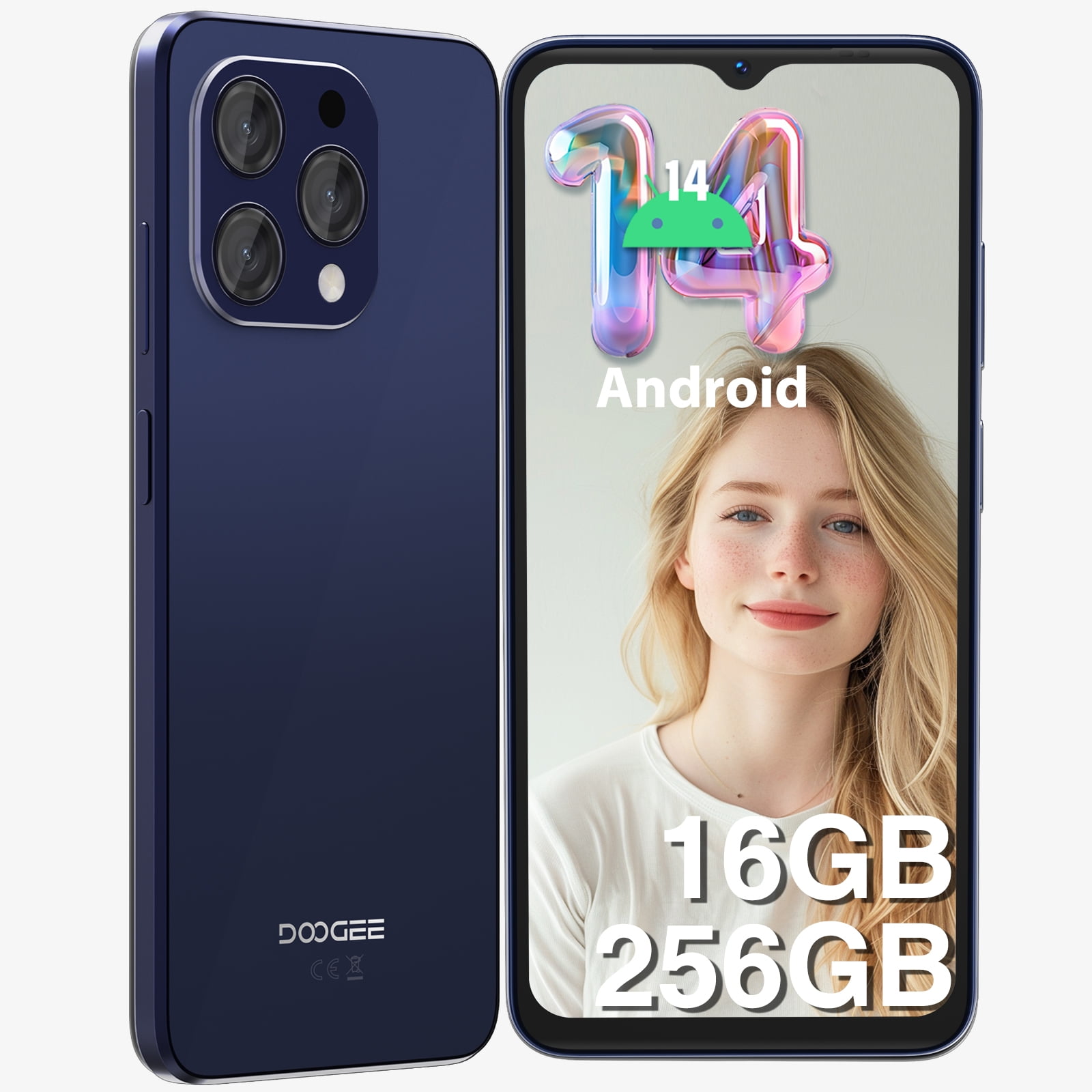 DOOGEE N55 Pro Android Phone, Unlocked Phone with 16GB RAM 256GB ROM, 6 ...
