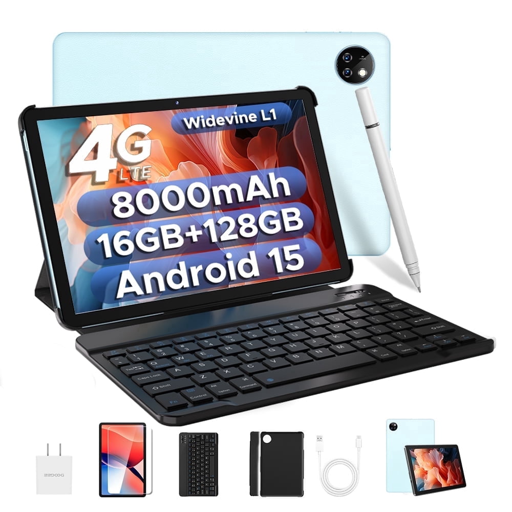 DOOGEE T10W 10 Inch Android 15 Tablet - 16GB RAM 128GB ROM, 8000mAh Big ...