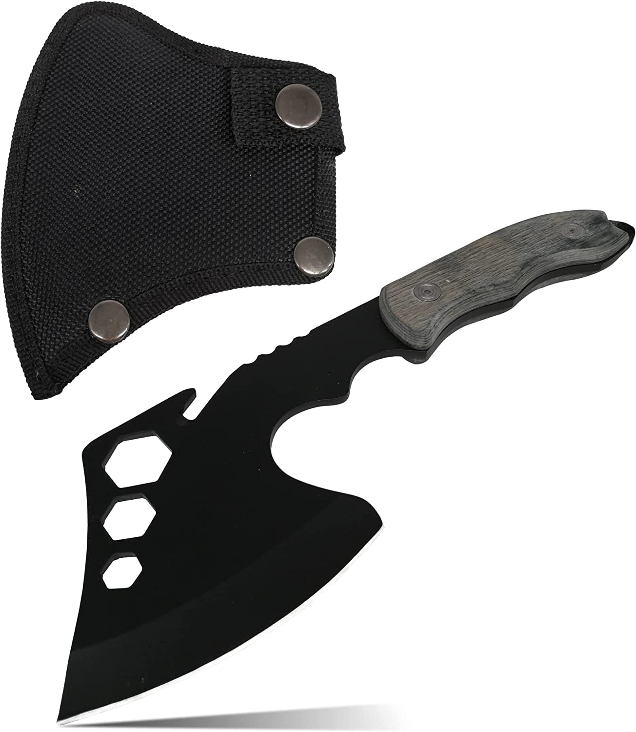 DOOM BLADE Hatchet with Sheath, Full Tang Camping Axe for Survival ...