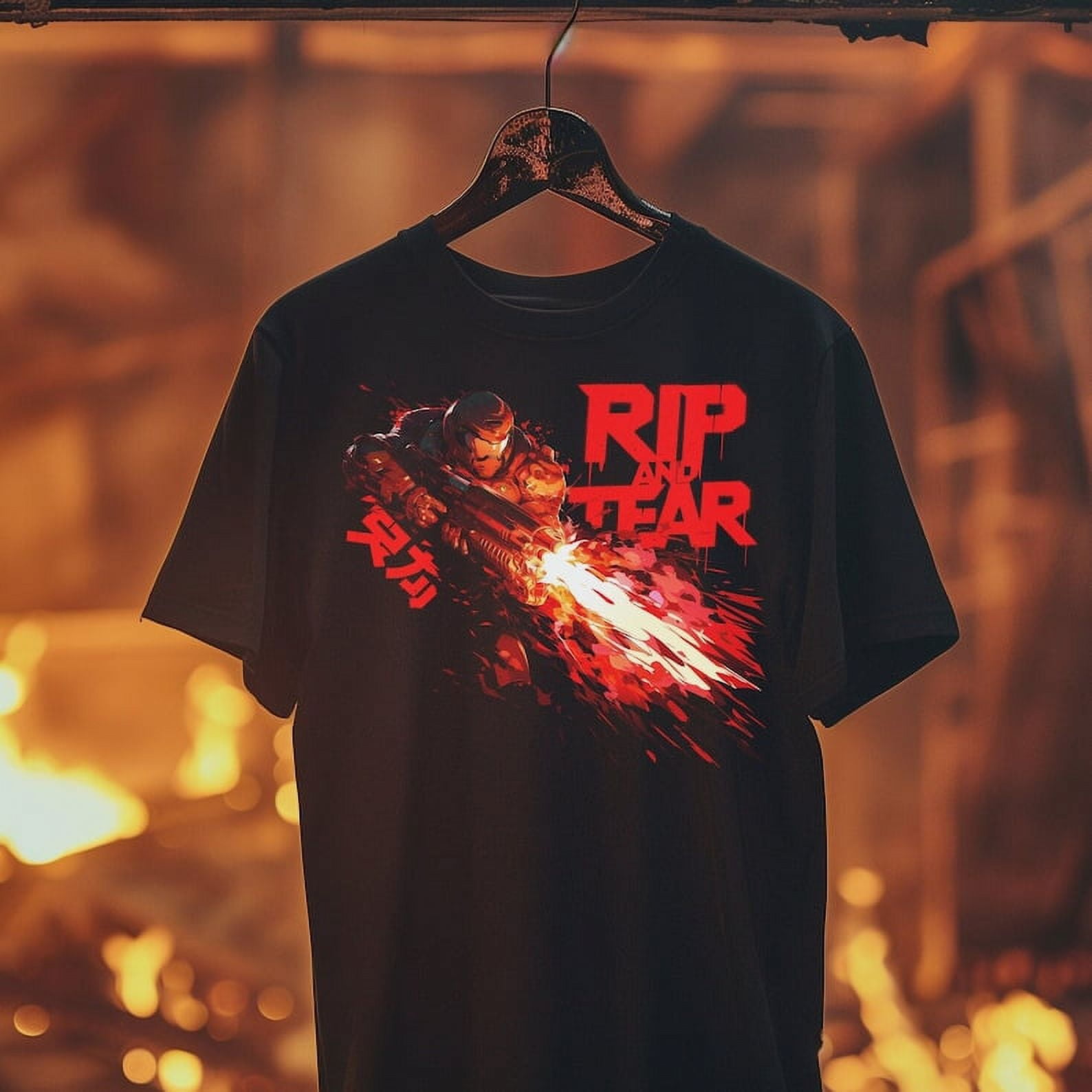 DOOMSLAYER Doom T Shirt Gaming Streetwear Gifts for Gamers Stylish ...