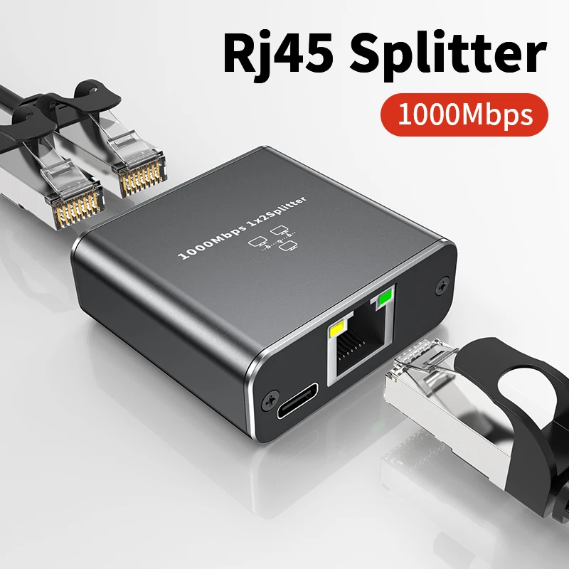 DOONJIEY 1000Mbps Rj45 Ethernet Splitter 1 to 2 3 4 Out Network Switch ...