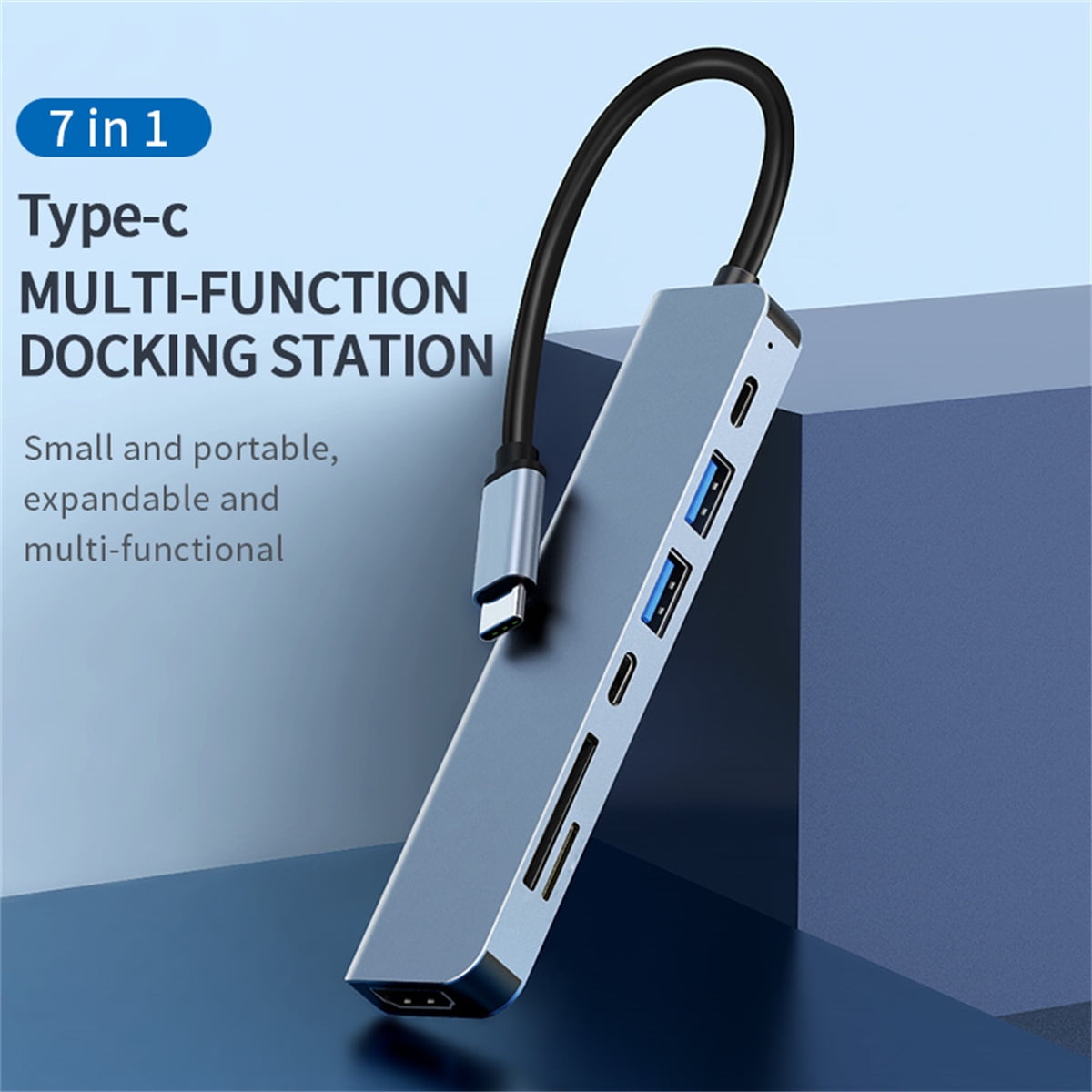 DOONJIEY 4K HD Docking Station Multifunction Adapter with HDTV,USB2.0/3 ...