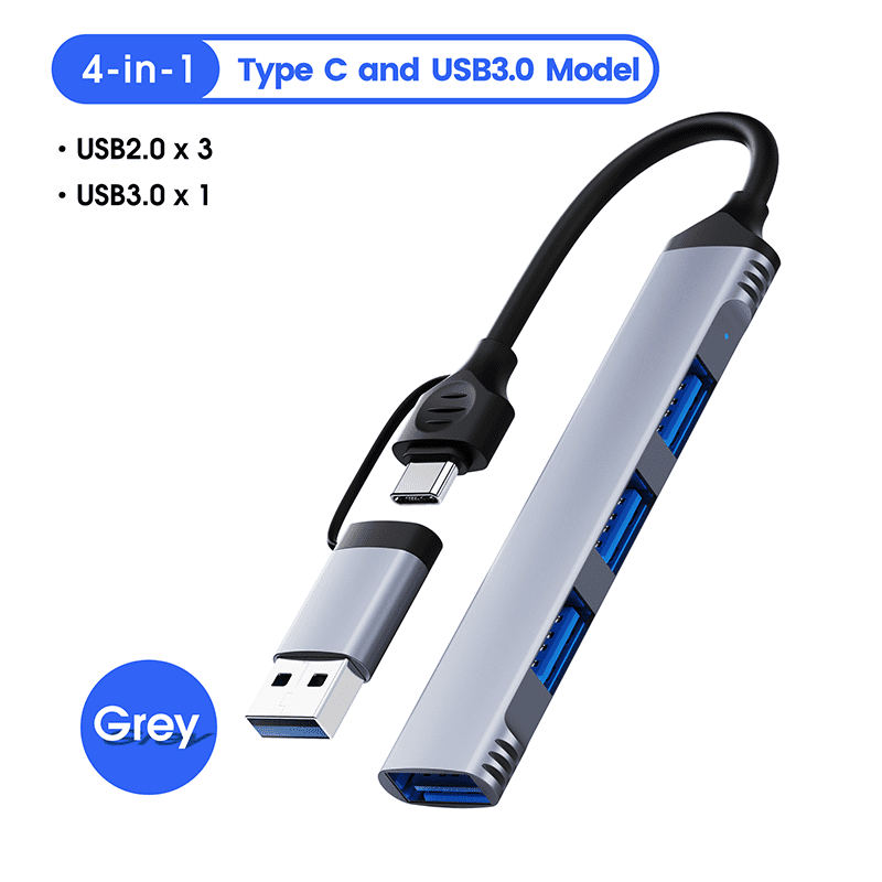 DOONJIEY 5 in 2 USB Hubs Multiport Dock Support TF/SD Reading USB Type ...
