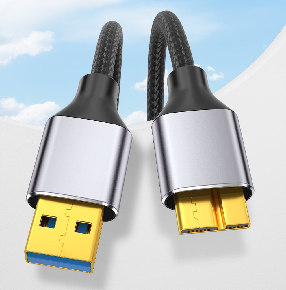 DOONJIEY Hard Drive Cable USB Micro B Hard Disk HDD SSD Sata Cable Micro USB Data Cable for ...