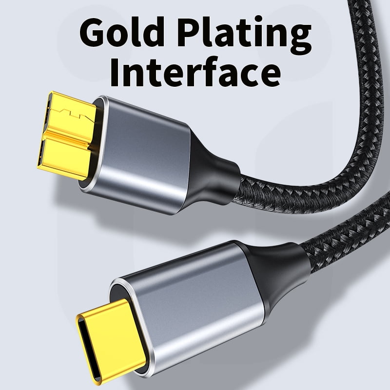 DOONJIEY USB C to Micro B 3.0 Cable 5Gbps Type C Data Cord for Macbook Samsung Hard Drive Disk ...