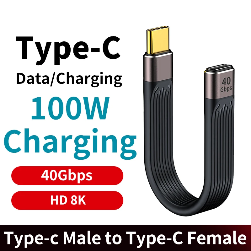 DOONJIEY USB4 Data Cable 40Gbps 10Gbps USB C to Type C Short Cable 100W ...