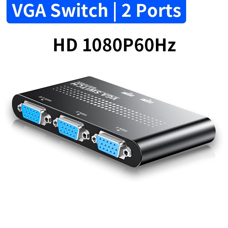 DOONJIEY VGA Switch 2 In 1 out 1080P 60Hz Video Splitter 2 Ports ...