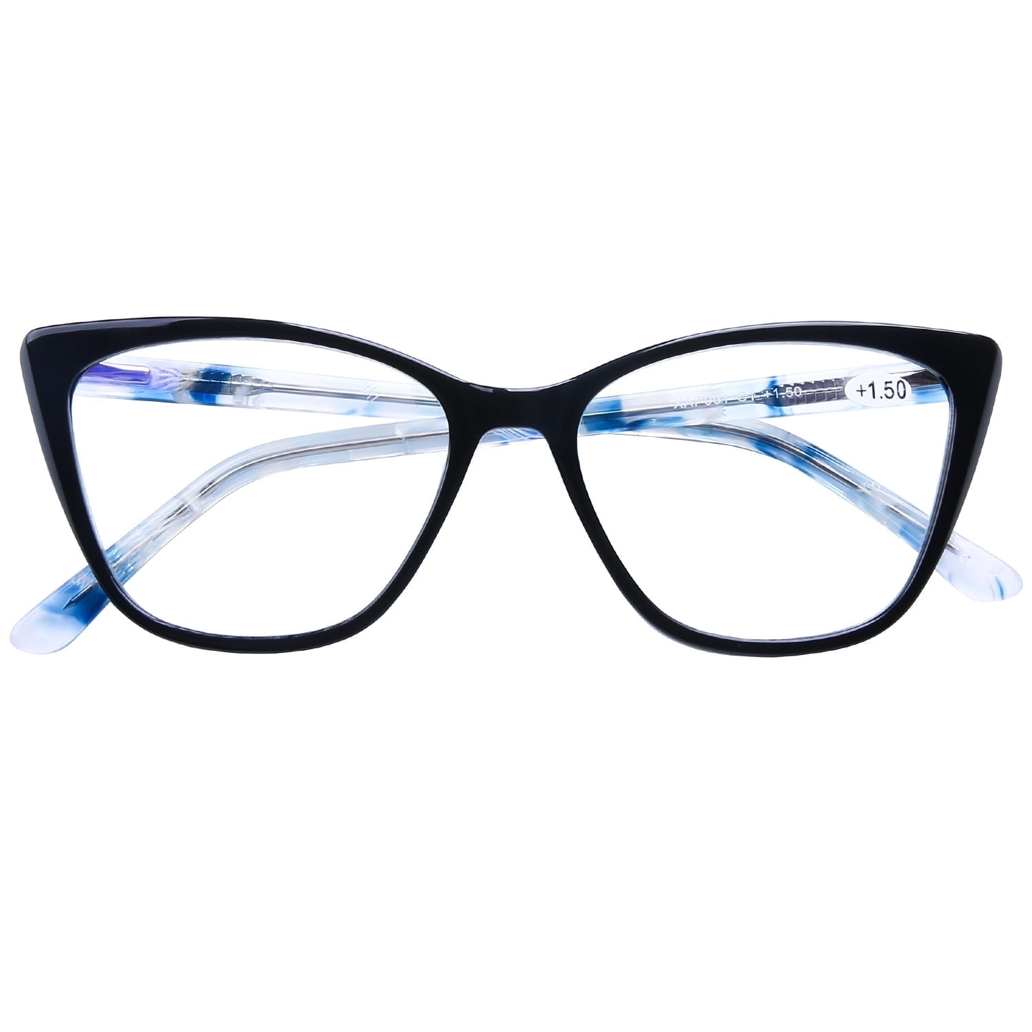 Doovic Fashion Cat Eye Reading Glasses For Women Blue Light Blocking