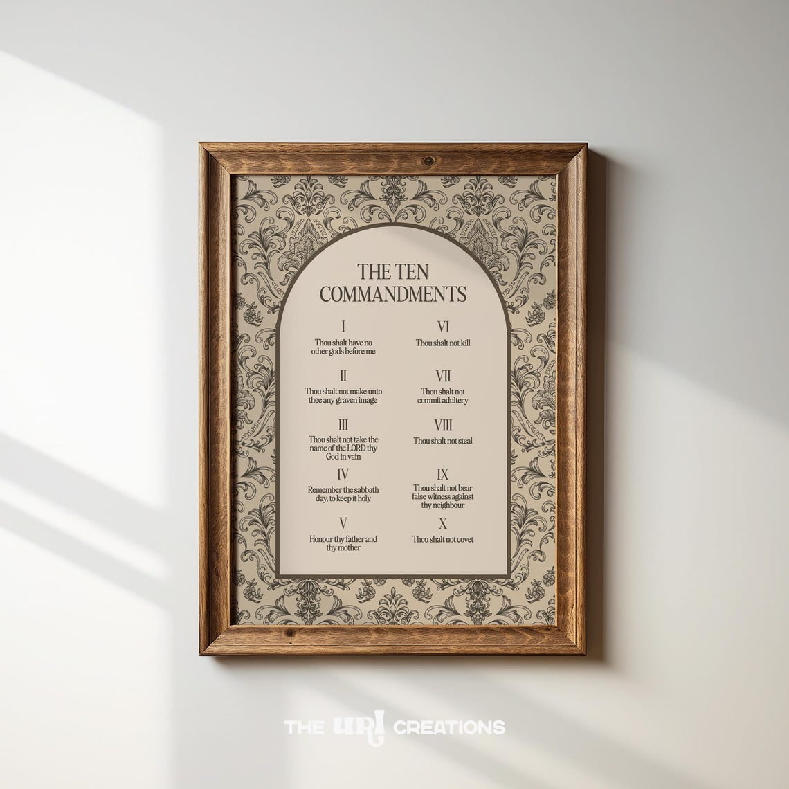 DOPAPRINT 10 Commandments Wall Art Print, Vintage Christian Wall Art ...