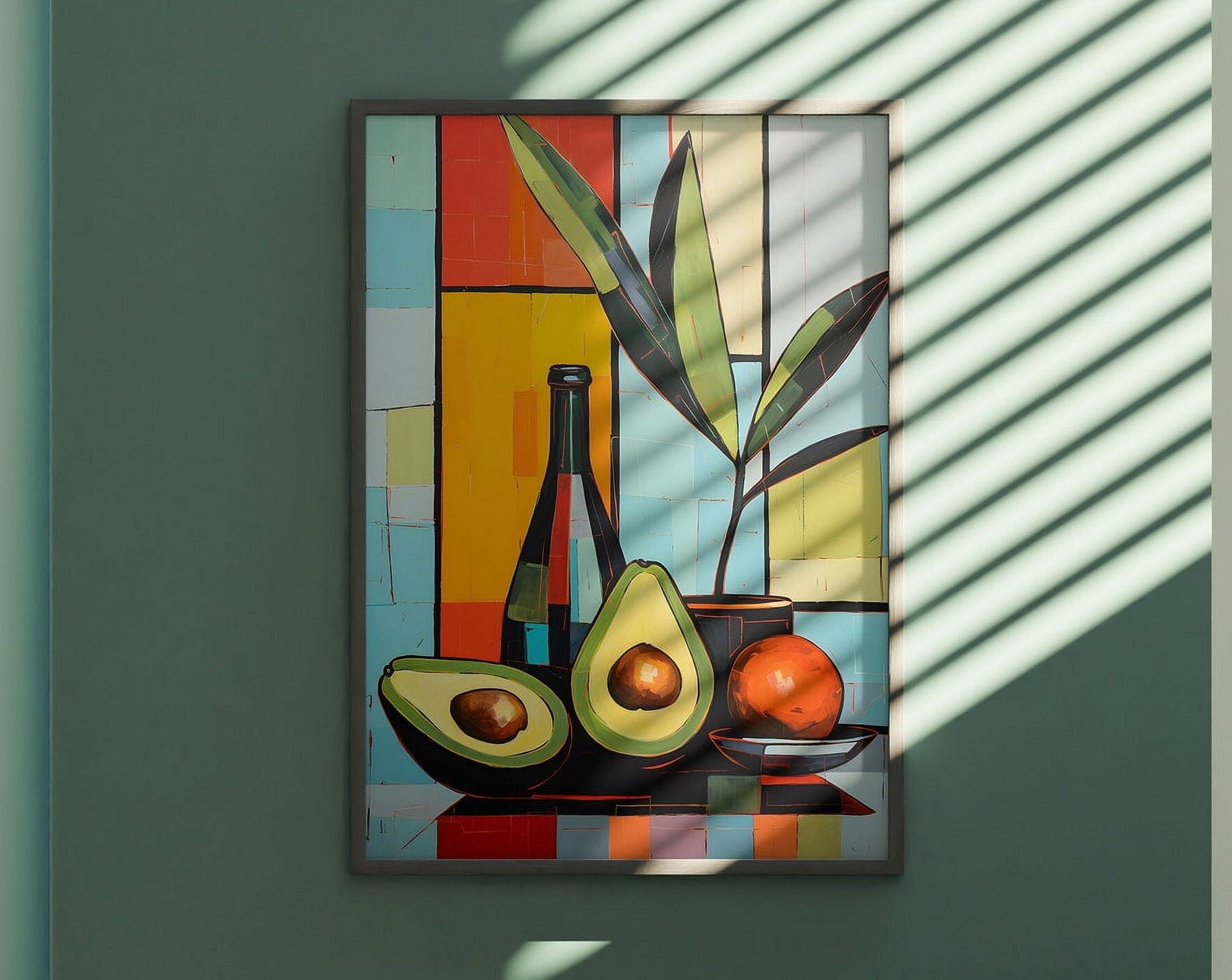 DOPAPRINT 70S Poster Mid Century Modern Art, Retro Avocado Painting Art ...