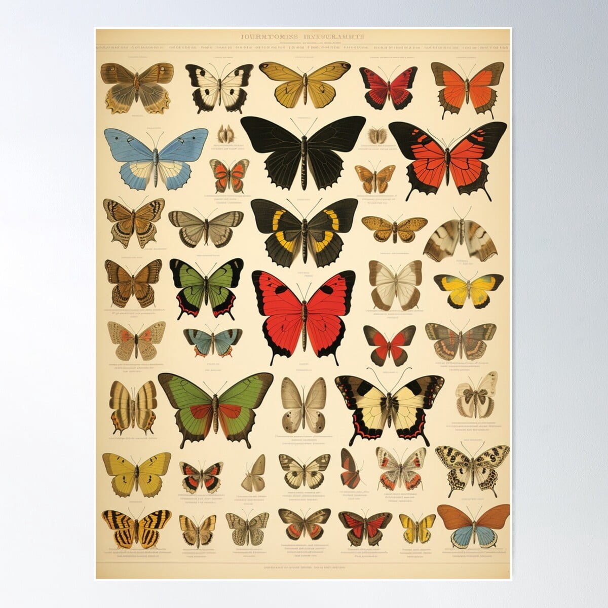 DOPAPRINT A Stunning Collection Of Victorian Butterflies Poster Wall ...