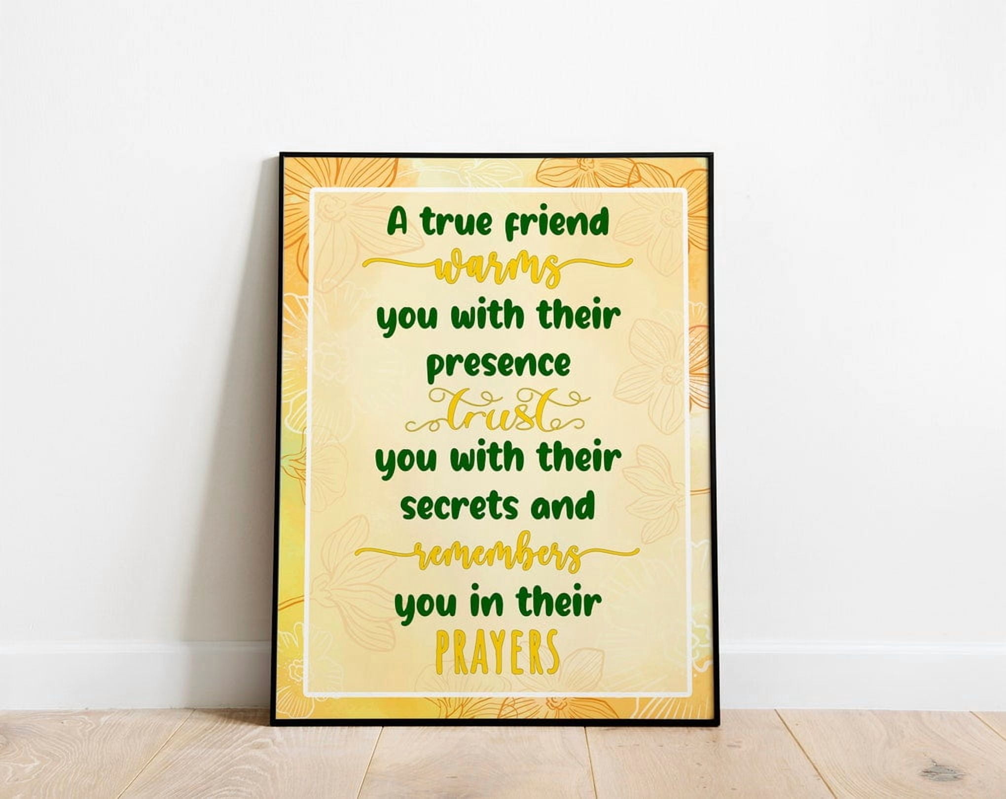 DOPAPRINT A True Friend Friendship Art Print For Living Room Bedroom NO ...