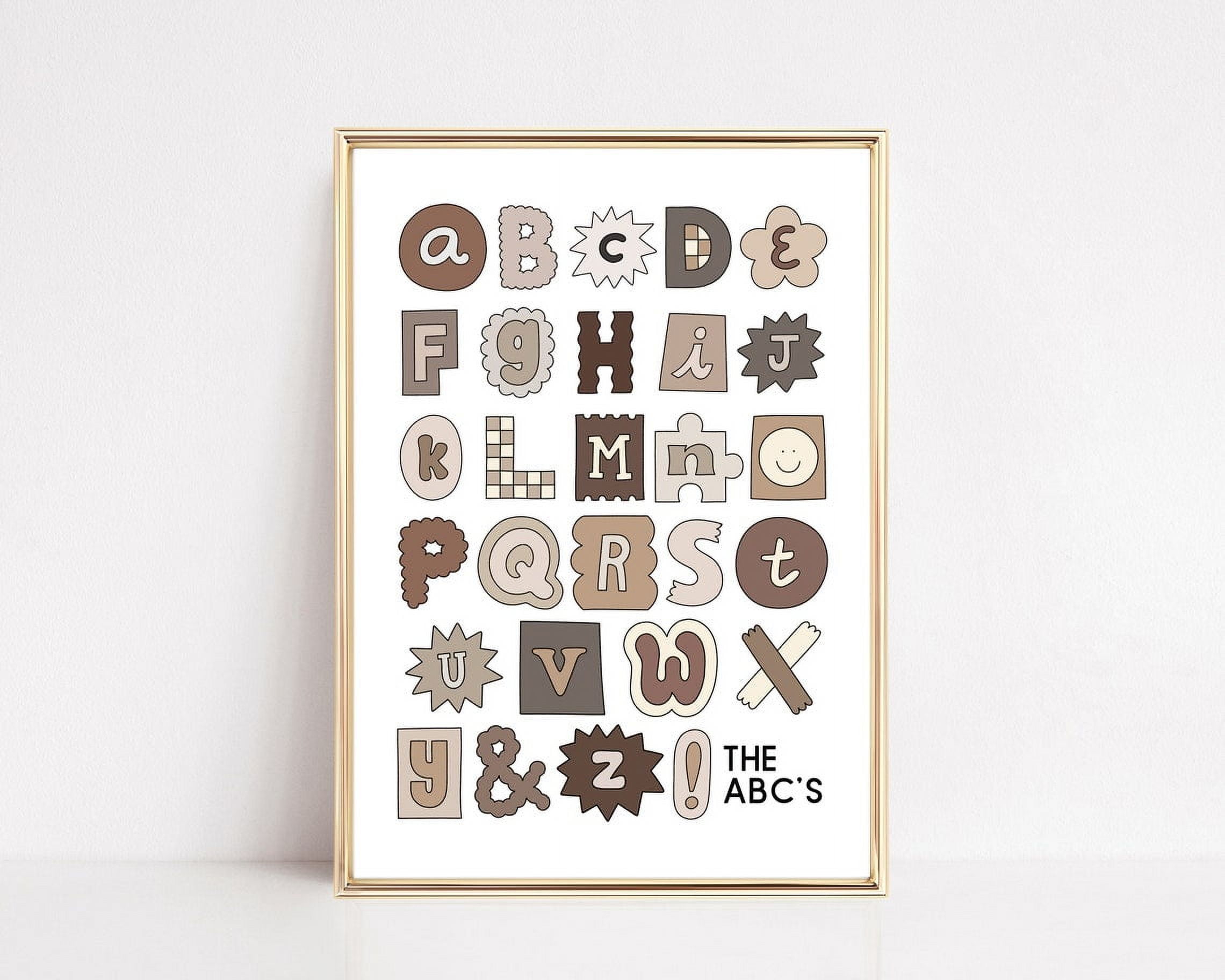 DOPAPRINT Abc Nursery Print Alphabet Poster Abc Sign Boho Nursery Decor ...