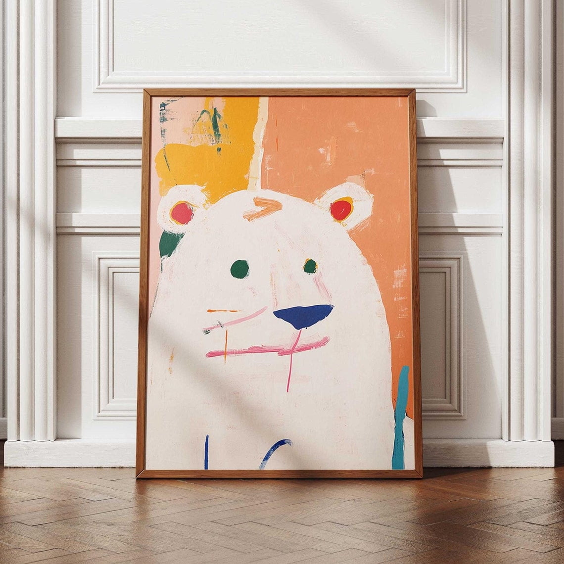 DOPAPRINT Abstract Bear Oil Acrylic Pet Teddy Nursery Child Animals Zoo ...