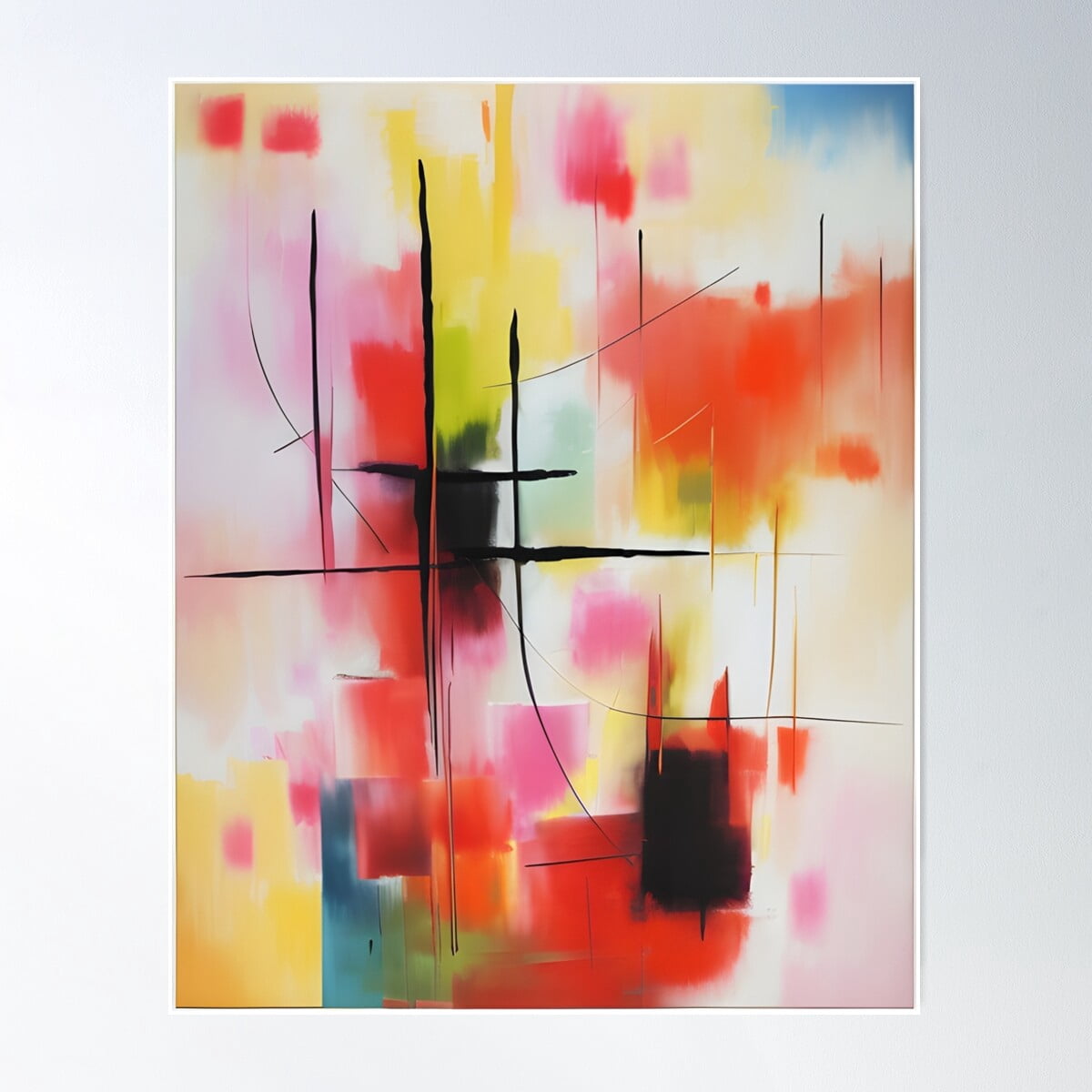 DOPAPRINT Abstract Kites 3 Poster Wall Art, Modern Wall Decor NO FRAMED ...