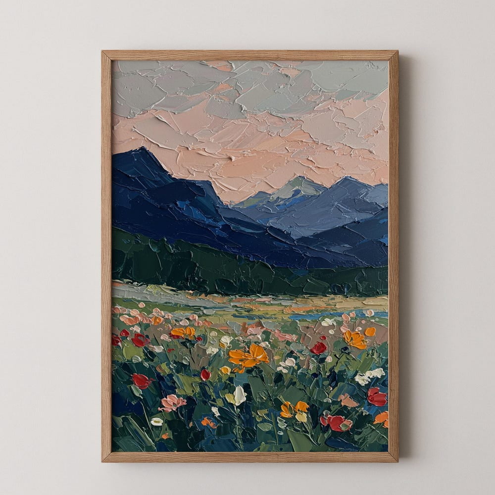 DOPAPRINT Abstract Mountain Printable Art, Modern Oil Painting ...