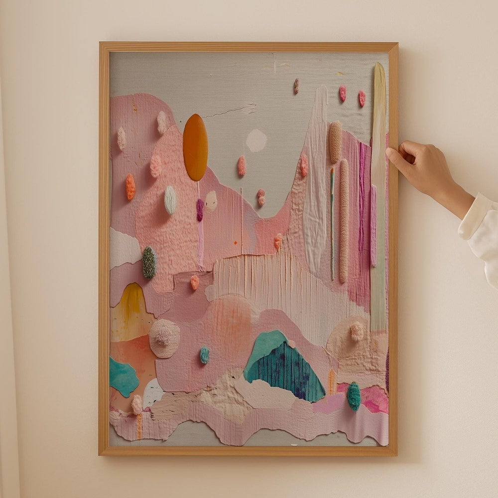 DOPAPRINT Abstract Pink Japandi Wall Art, Wabi Sabi Poster, Abstract Art Print, Extra Large Wall ...