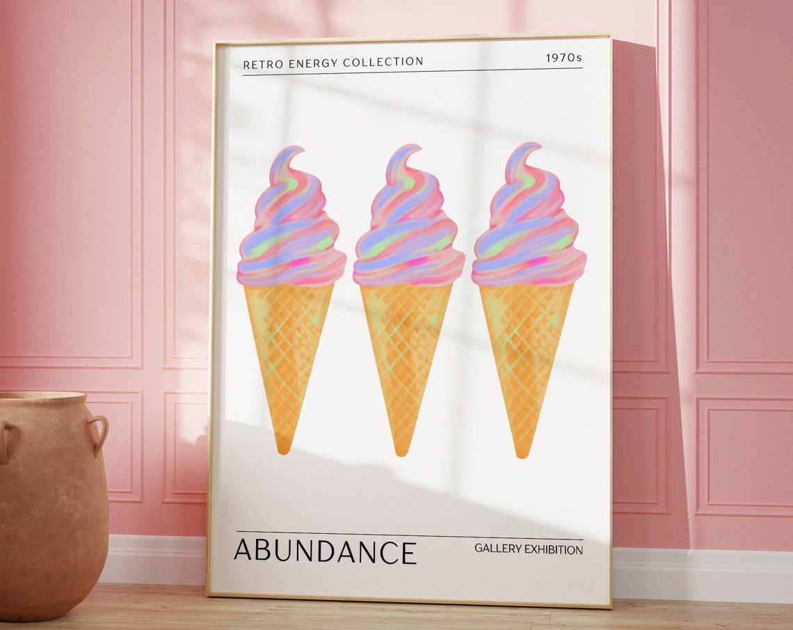 DOPAPRINT Abundance Retro Energy Print, Modern Gradient Art ...