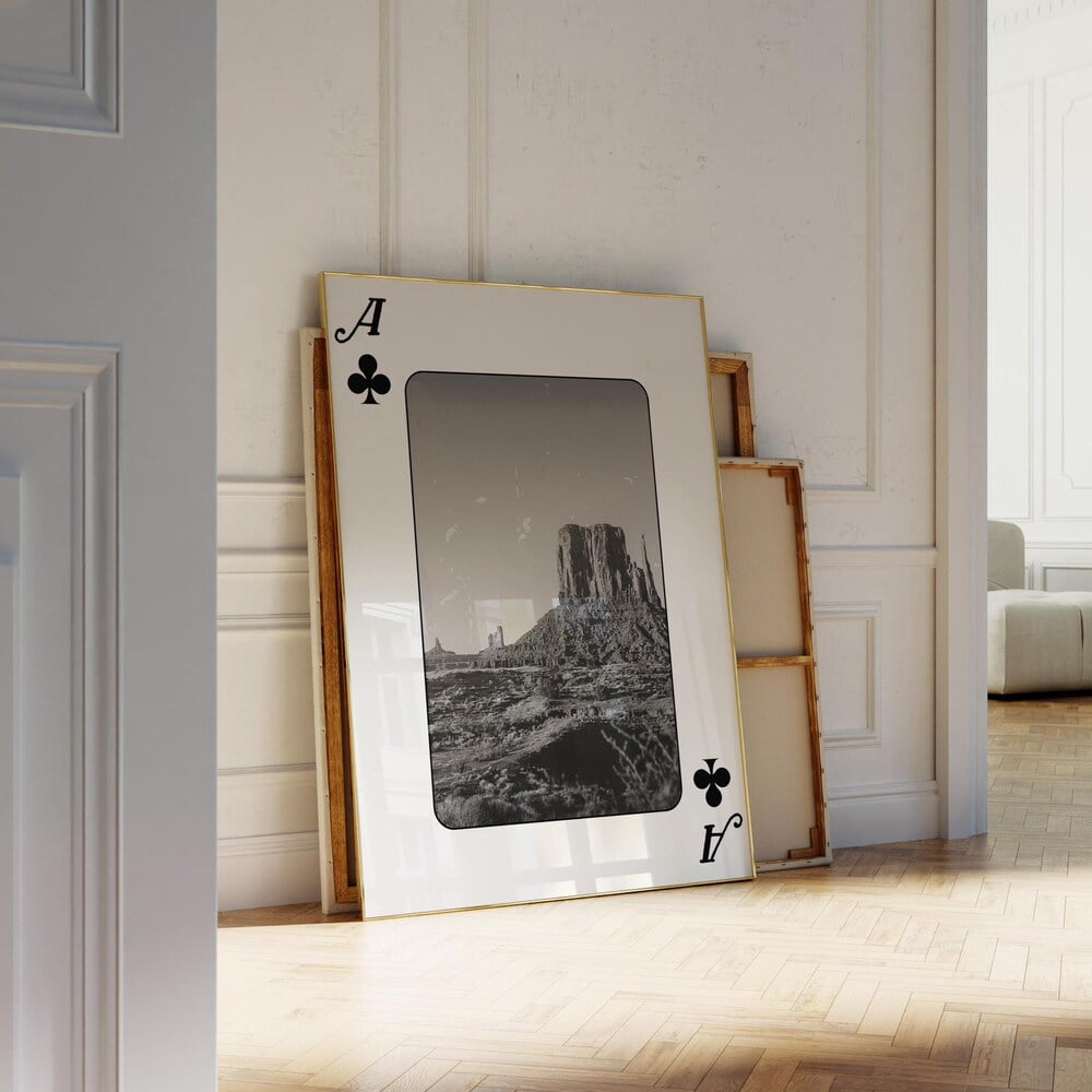 DOPAPRINT, Ace of Clubs Art Print, Desert Art Print, Western Poster ...