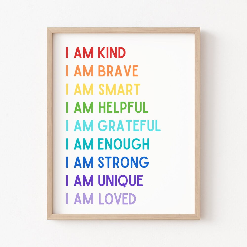 DOPAPRINT Affirmations For Kids, Classroom Posters, I Am Affirmations ...