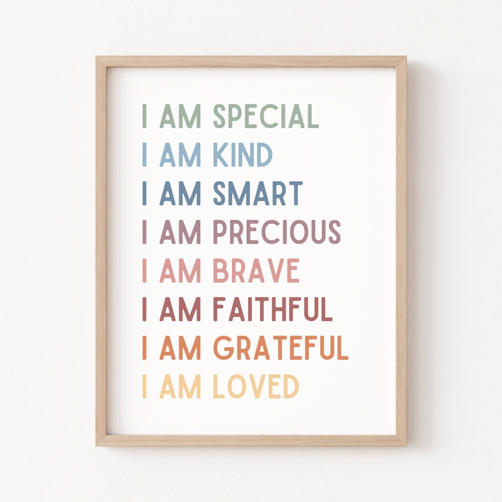 DOPAPRINT Affirmations For Kids, Classroom Posters, I Am Affirmations ...